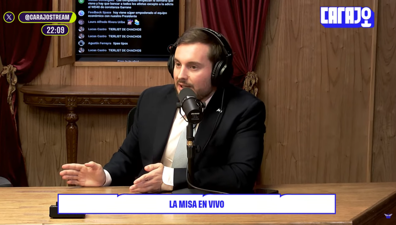 Toto Caputo, streamer: nueva plataforma con halcón propio