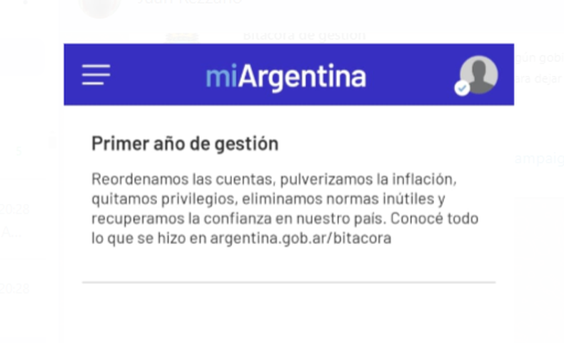 El Gobierno volvió a usar la app Mi Argentina para hacer propaganda