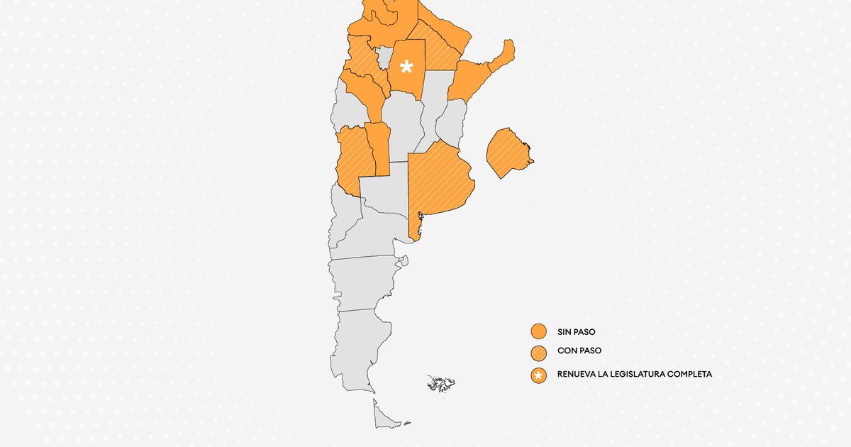 Elecciones 2025: este es el mapa de las legislativas provinciales